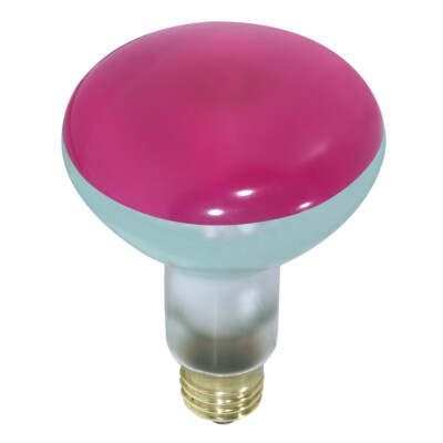 Satco S3213 PINK Reflector Bulb 75W Watt BR30 Medium E26 120V Dimmable ...