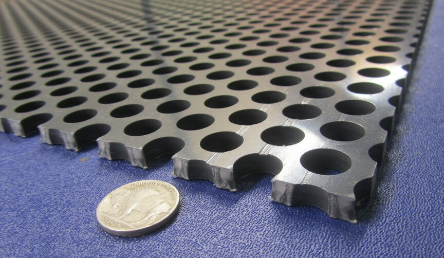 PVC Type I Perforated Sheet, 1/4" Thick x 32" x 48", 1/2" Dia Hole ...