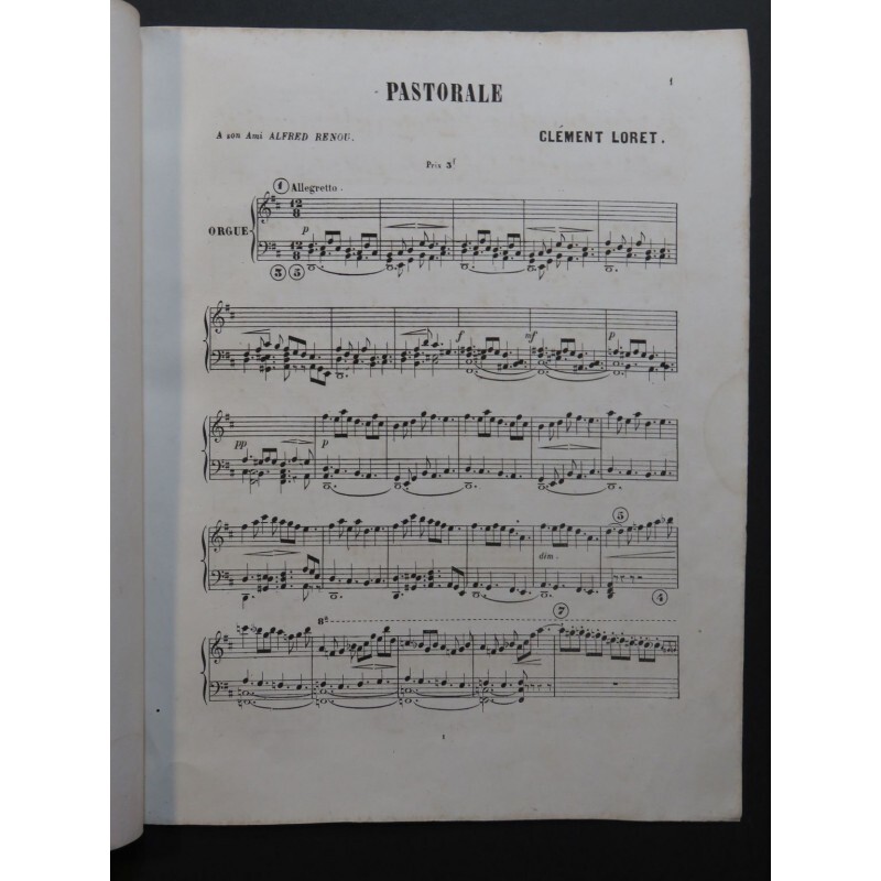 Loret Clément Pastorale Stück für Harmonium XIX | eBay
