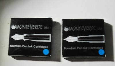 12 MONTEVERDE SHORT UNIVERSAL FOUNTAIN PEN INK CARTRIDGES-RED | eBay