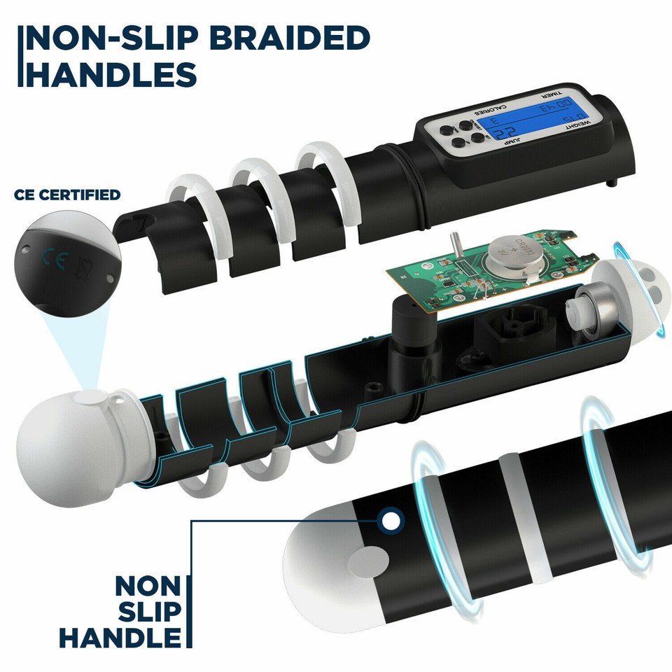 Climbing Skipping Rope by RDX, Digital Counter, Weighted Jump Rope ...