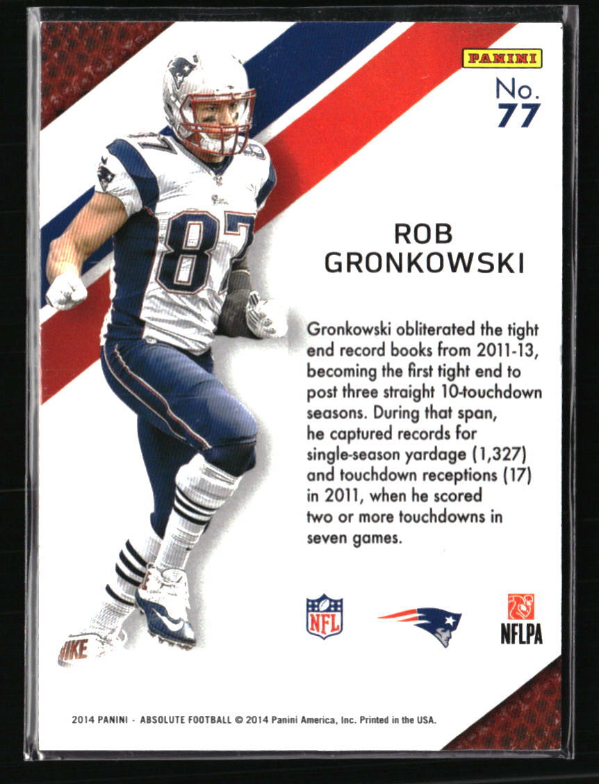 2014 Panini Absolute - Hogg Heaven #77 Rob Gronkowski for sale online ...