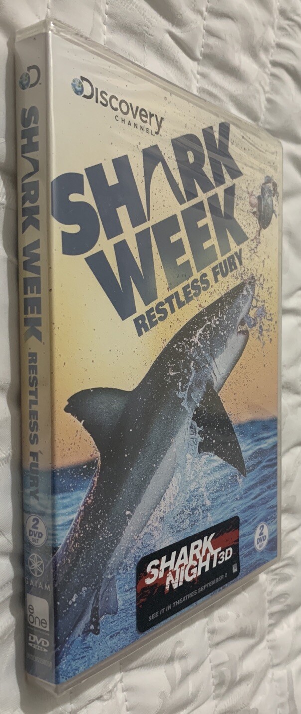Shark Week Restless Fury DVD Discovery Channel Wildlife 2 Discs Sealed ...