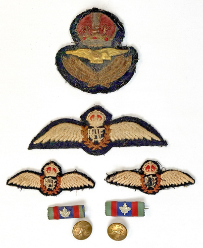 Original WWII Royal Canadian Air Force RCAF Pilot Wings, Hat Device ...