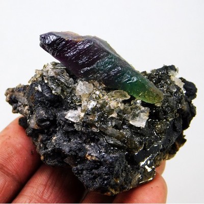 398 Cts Natural Fluorite Crystal on Matrix Mineral Specimen | Raw ...