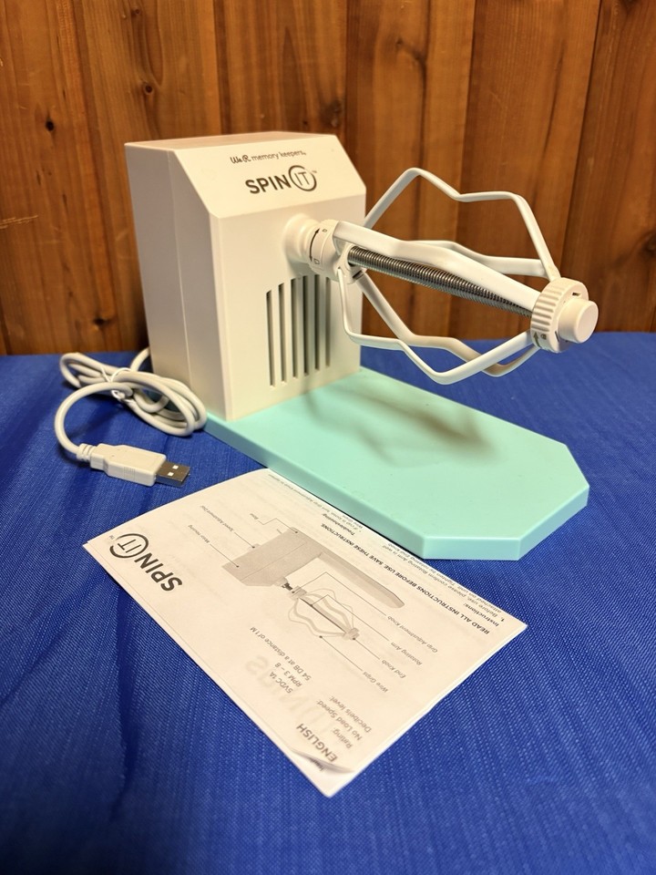 *USED* Spin It Motorized Rotary Drying Tool Tumbler Turner We R Memory ...