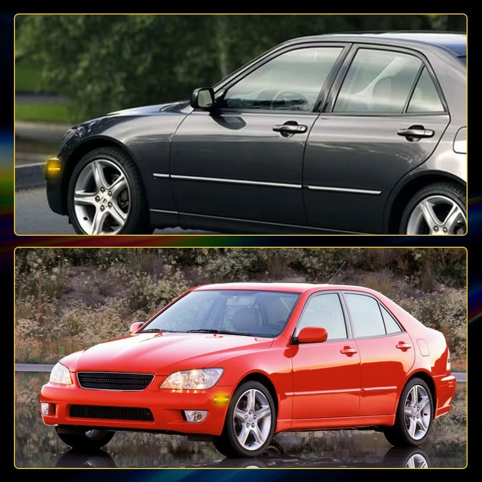 Smoked Amber LED Front Bumper Side Marker Lights For 1998-05 Lexus ...