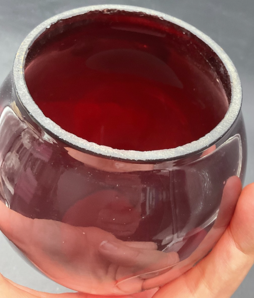 Corning Glass Red Missouri Pacific Globe for Railroad Lantern "Safety ...