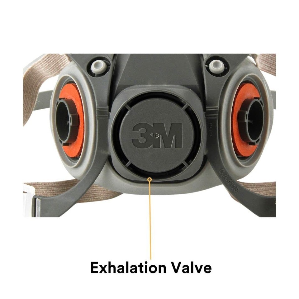 3M 6300 Half Face Respirator Mask Large Reusable 6000 Series Dust ...