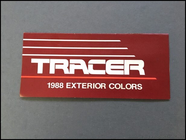 1988 Mercury Tracer Original Color Paint Car Guide Brochure Folder | eBay