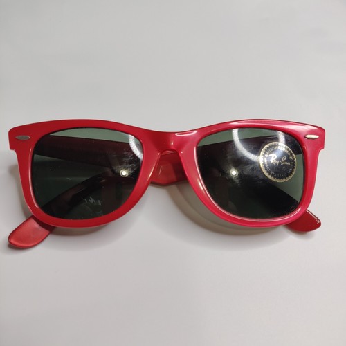 NOS VTG B&L RAY BAN CRIMSON RED G15 UV WAYFARER 5022 SUNGLASSES | eBay
