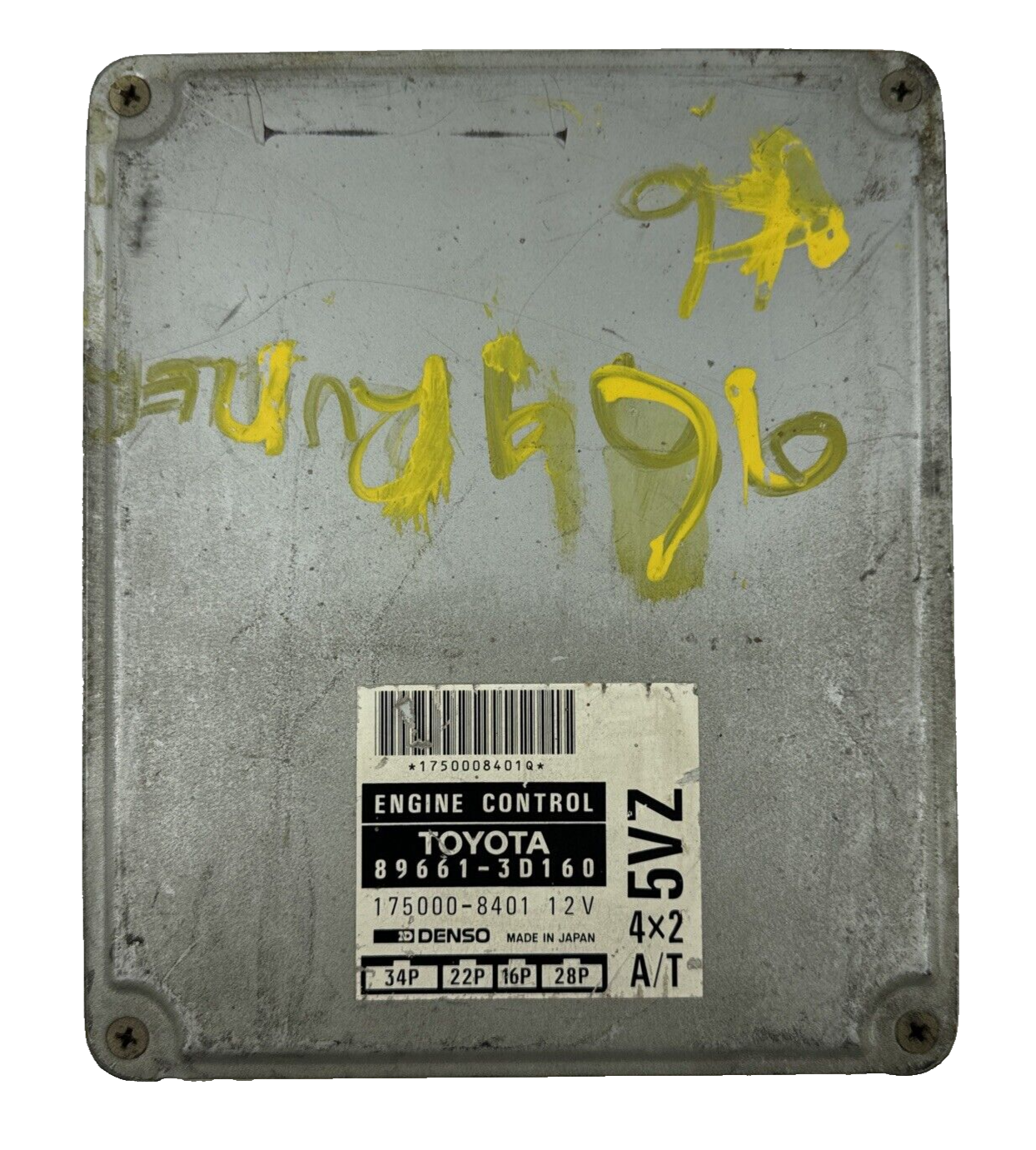 96 TOYOTA 4RUNNER 3.4L 5VZ-FE AT 4x2 ECU ECM PCM ENGINE COMPUTER 89661 ...