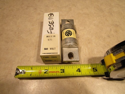 BUSSMANN FWH-200B, 500V, 200A, SEMI CONDUCTOR FUSES, R0563 | eBay