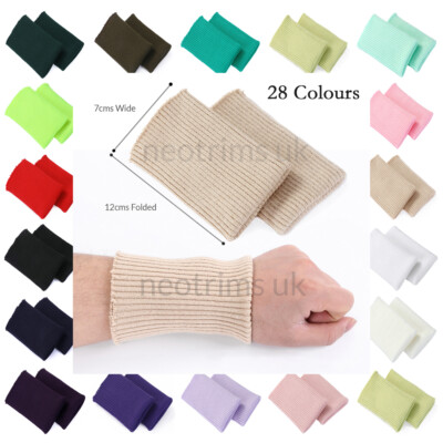 Rib Knit Cuffs Pair,Tubular Ribbing Seamless Cuffing Fabric ReVamp ...