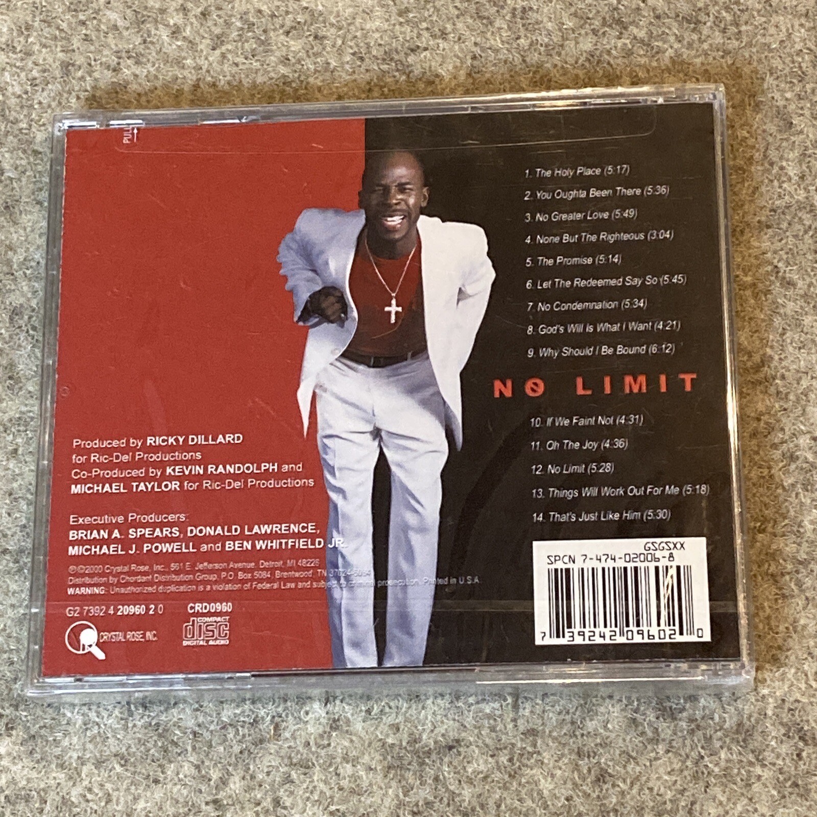 No Limit by New G (Gospel) (CD 2010, Crystal Rose Records) SEALED Ricky ...