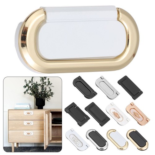 Hardware Flip Hidden Door Knob Cupboard Tatami Door Handle Drawer Pulls ...