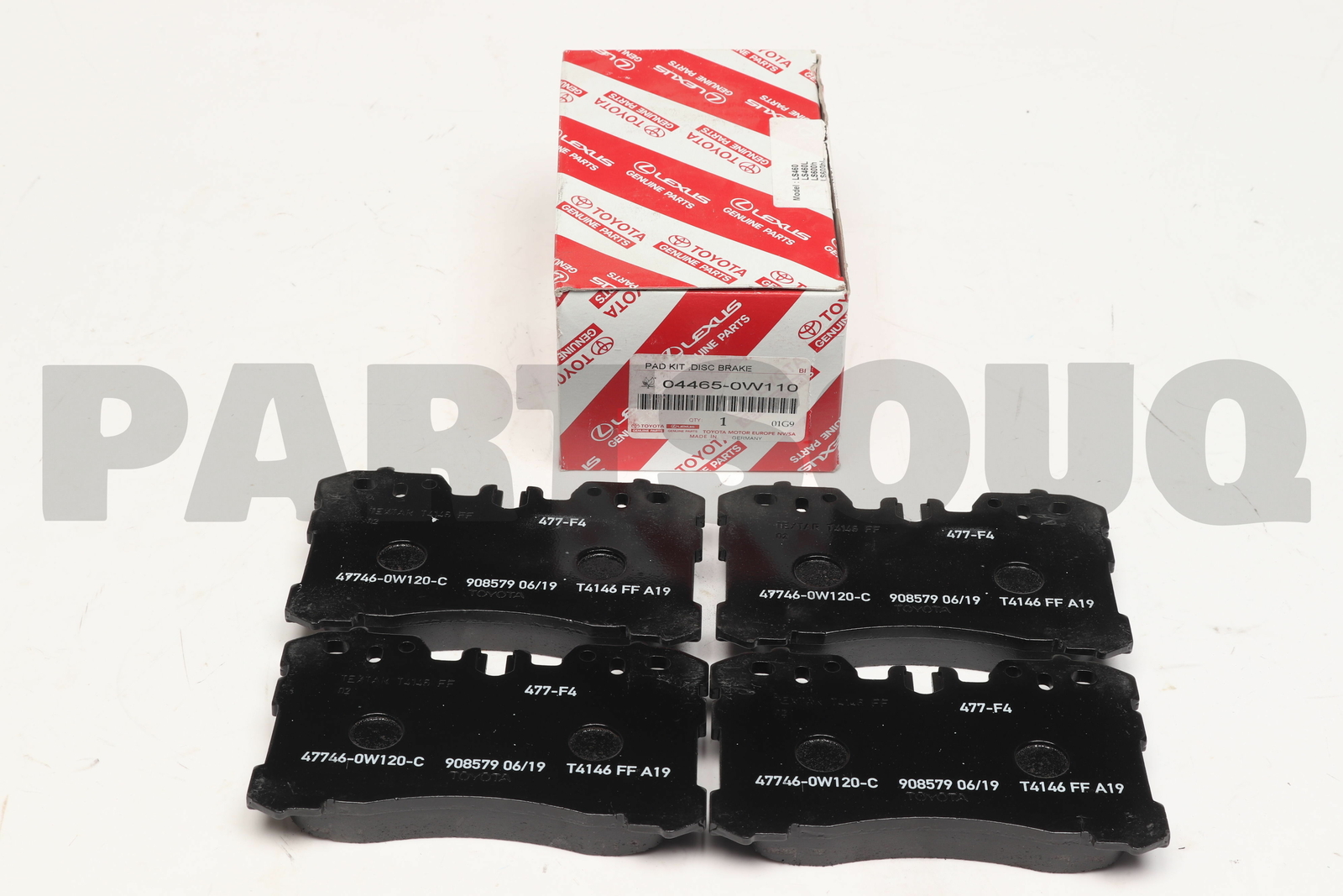 044650W110 Genuine Toyota PAD KIT, DISC BRAKE, FRONT 04465-0W110 | eBay