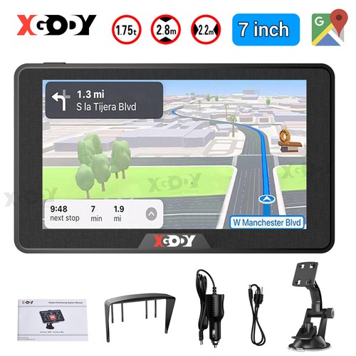 XGODY 7'' Car GPS Navigation Portable Truck Navigator 8GB 256MB Free ...