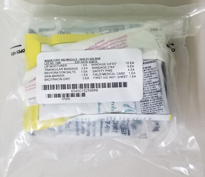 Military Minor First Aid Module - NSN 6545-01-525-9849 Exp 06/2015 (Lot ...