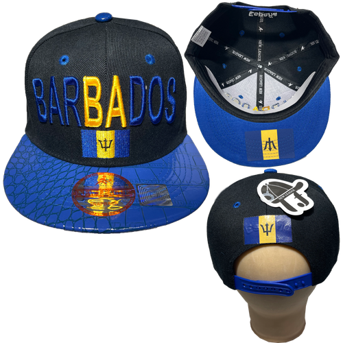 BARBADOS Embroidered Hip Hop Snapback Adjustable Flat Brim Baseball Cap ...