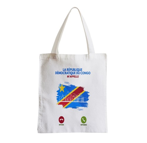 Sac en Tissu Le Congo RDC M'Appelle Parodie Blague Téléphone Tourisme ...