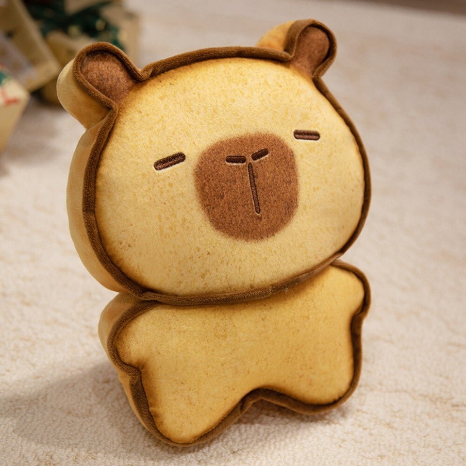 Stuffed Capybara Toast Toy 17/30/50cm Car Sofa Cushion Capybara Doll ...