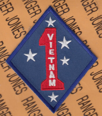 USMC Marine Corps 1st MARINE DIVISION MAR DIV VIETNAM ~3.5" patch c/e H ...