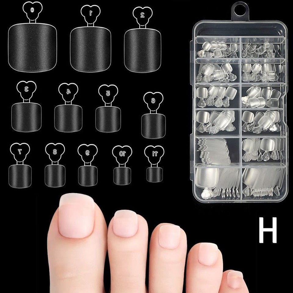 120/240/500Pcs/Box XXS XS False Nails Tips Toe Nail Extension Small ...