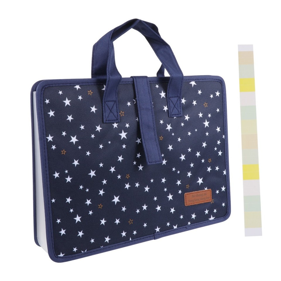 File Organizer with Handle Folder Oxford Cloth Portable Document Bag ...