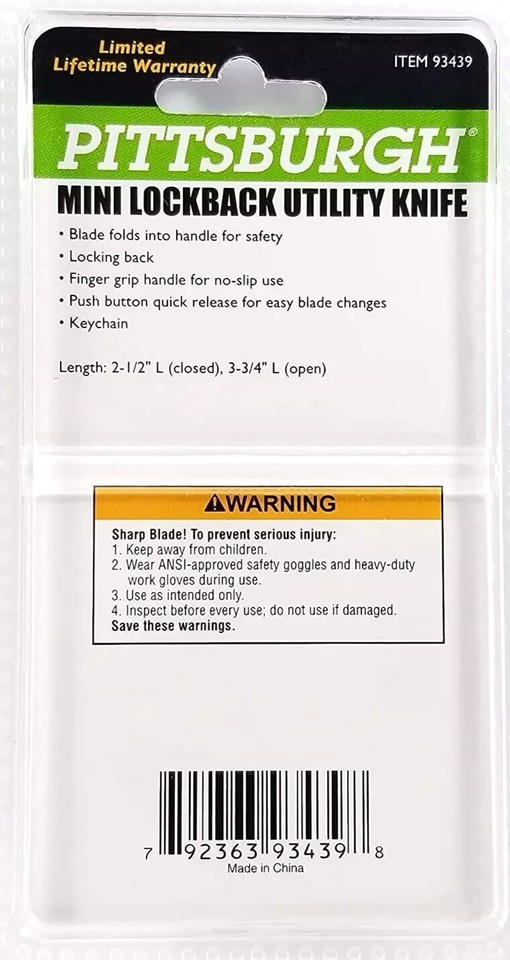 Mini Utility Razor Blades 10 Pack Pittsburgh #93789 SK5 Steel Refill ...