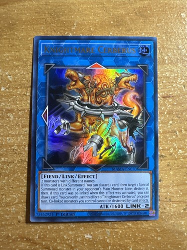 🔥 Yugioh Knightmare Cerberus MAMA-EN070 ULTRA RARE 1ST EDITION | eBay