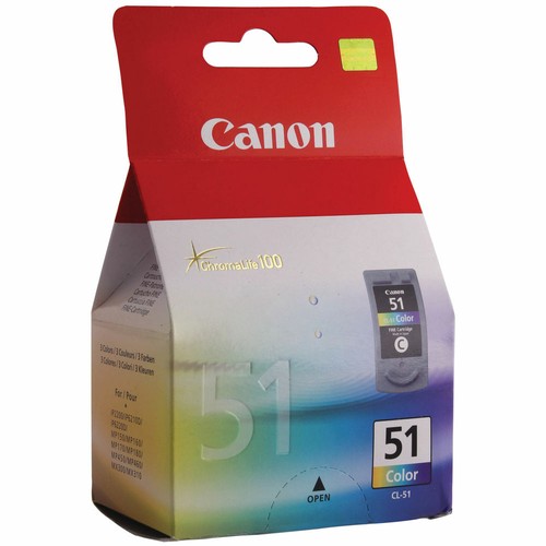 Genuine Canon 51 Tri-Colour CL-51 ChromaLife100 Ink Cartridge For PIXMA ...