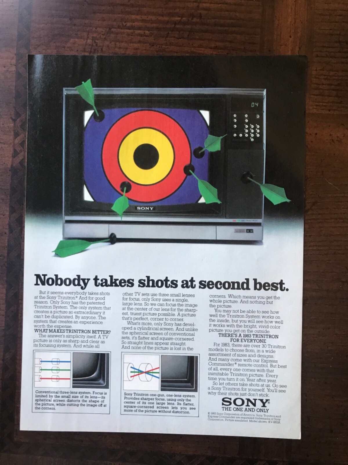 1983 vintage original print ad Sony Trinitron Television Set | eBay