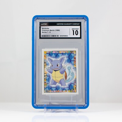 Pokemon Wartortle #8 Merlin Sticker Series 1 Topps- CGC 10 GEM MINT ...