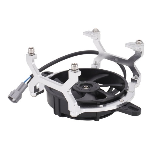 Motorcycle Radiator Electric Cooling Fan Silver Universal For ATV Dirt ...