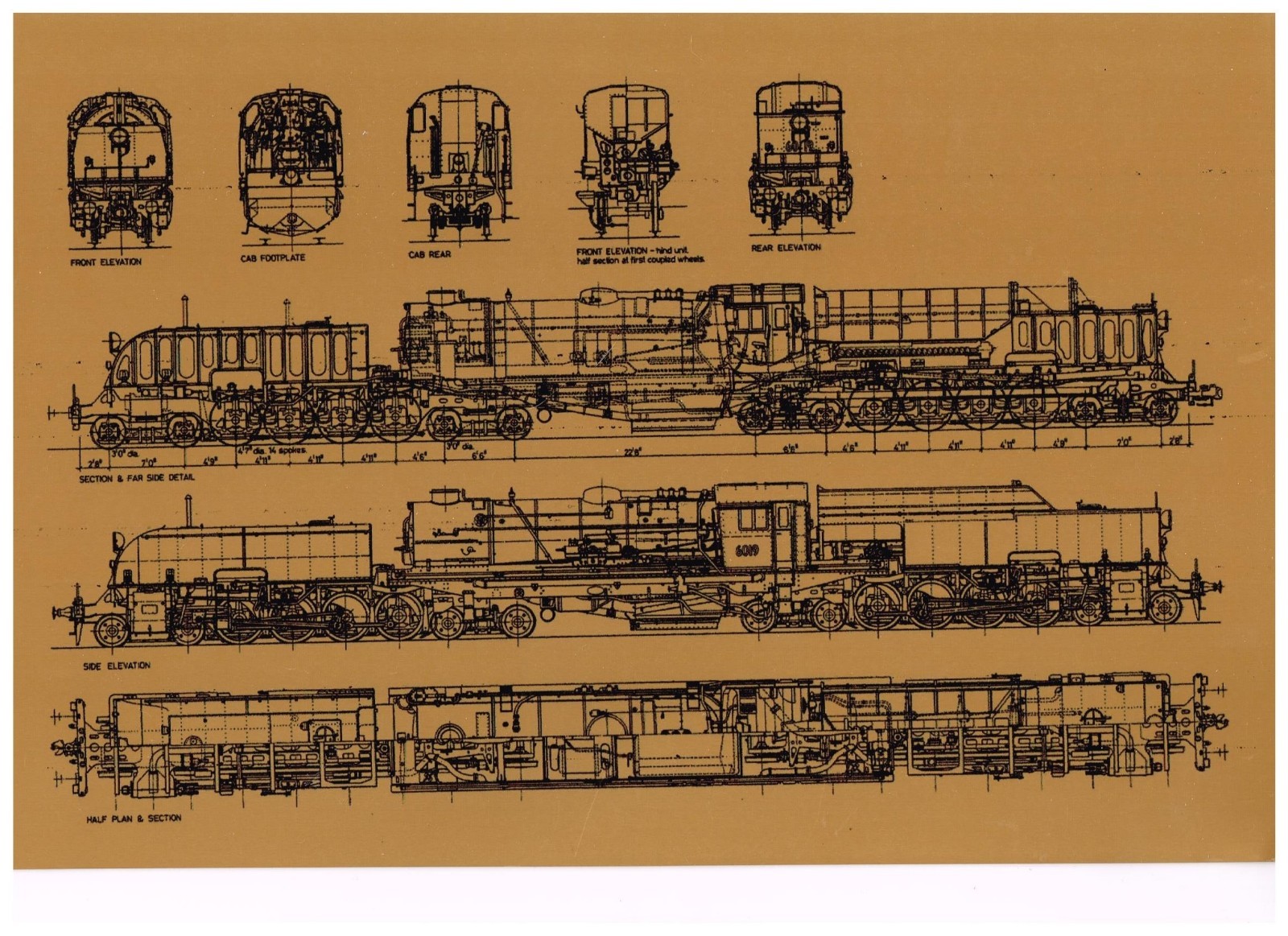 NSWGR AD60 CLASS GARRATTS DRAWING BRONZE ALUMINIUM SHEET | eBay Australia