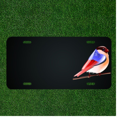 Custom Personalized License Plate With Add Names To Bird Fly Nature Red ...