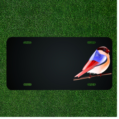 Custom Personalized License Plate With Add Names To Bird Fly Nature Red ...
