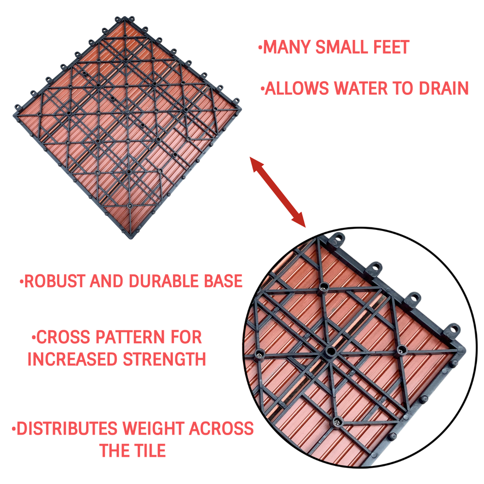 CLICK-DECK - COMPOSITE Decking Tiles Interlocking Deck Tile Patio ...