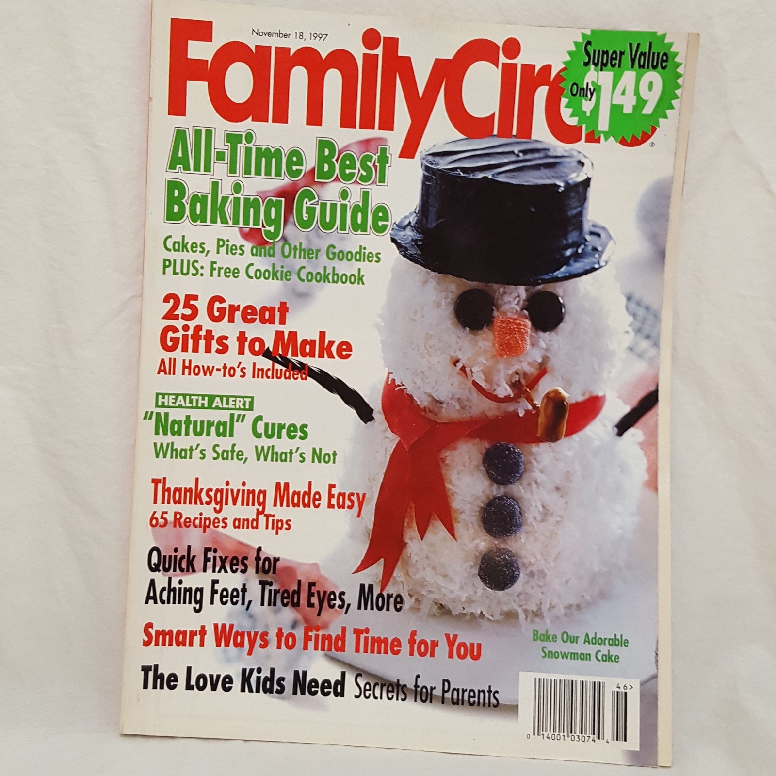 Family Circle Magazine Recipes Baking Thanksgiving Cookie Nov 1997 ...