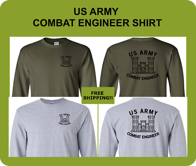 Combat Engineer Shirt, LONG SLEEVE, SAPPER T-shirt, US Army Shirt ...
