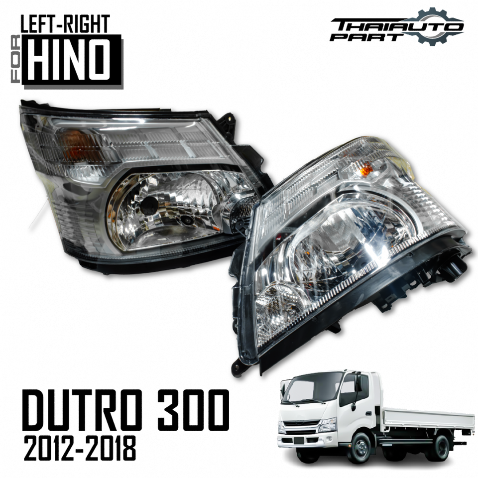 Head Lamp Front Light Pair LR W/O Motor For Hino Dutro 300 Series 2012 ...