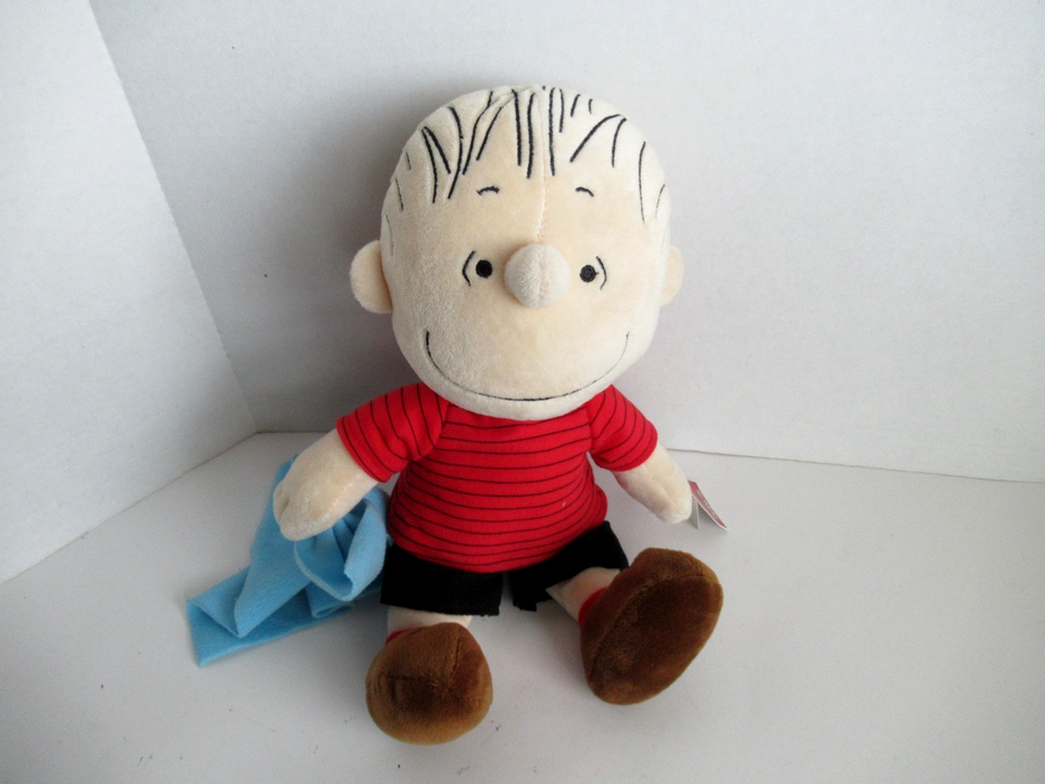 Cedar Fair Peanuts Linus Plush Charlie Brown Red Stripe Shirt Blue ...
