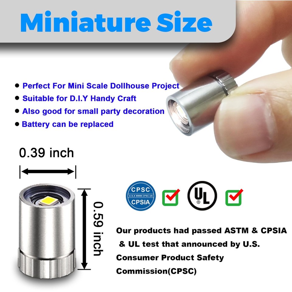 SUZEYAR 10 pcs Miniature Led Lights,Tiny Lights for Hand Craft/DIY ...