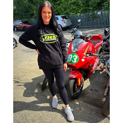 JHS Racing Track Day Hoodie, Black With White & Green JHS Logo SIZE ...