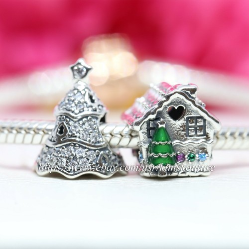 PANDORA Gift Set 2 Xmas Charms Twinkling Christmas Tree 791765CZ ...