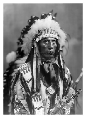 CHIEF RED CLOUDS SON SIOUX NATIVE AMERICAN CHEIF PORTRAIT 5X7 B&W PHOTO ...