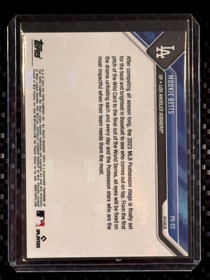 2023 Topps Now Stars of the postseason Mookie Betts PS-22 Navy /23 ...
