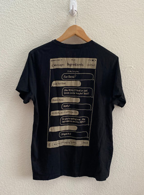 Chipotle Employee T-Shirt Text Message Real Ingredients Large Loomstate ...