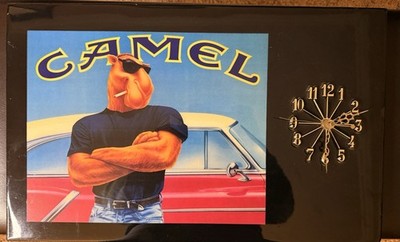 Vintage Joe Camel Wall Clock – Red Car Smoking Camel Cigarettes – 19x12 ...